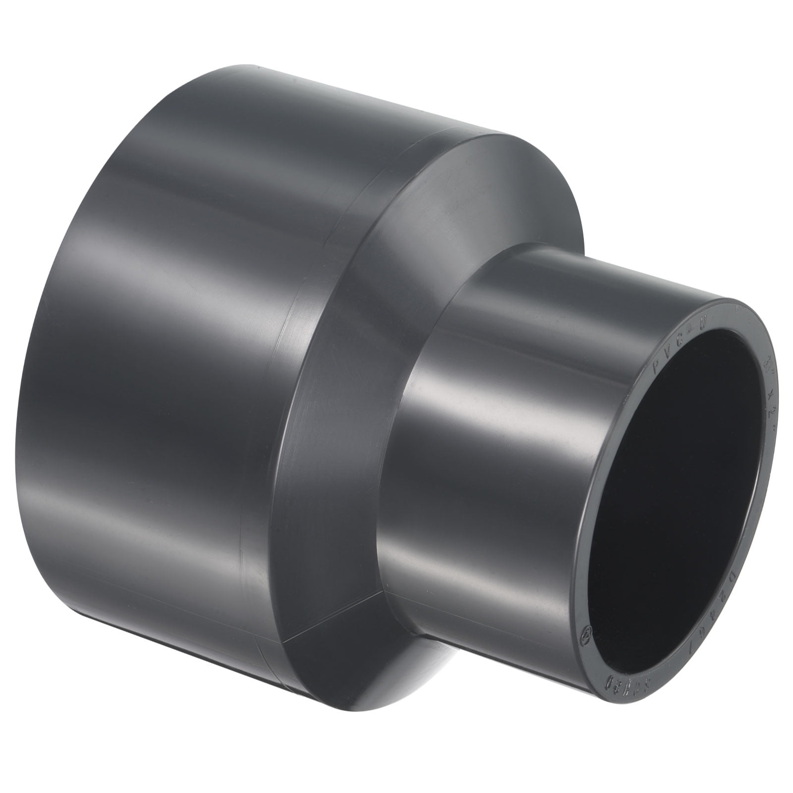 Uxcell 3"x2" UPVC Reducer Pipe Fitting SCH80 Straight Coupling, Grey ...