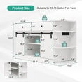 AUU 55-75 Gallon Fish Tank Stand with LED Light & Power Outlets ...