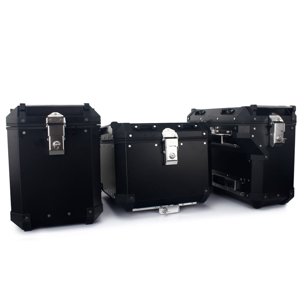 52L Left + 58L Right + 50L Top Aluminum Luggage Side Case Top Box ...