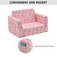 Iwicker 2-in-1 Convertible Sofa to Lounger Flip Open Soft Kids Couch ...