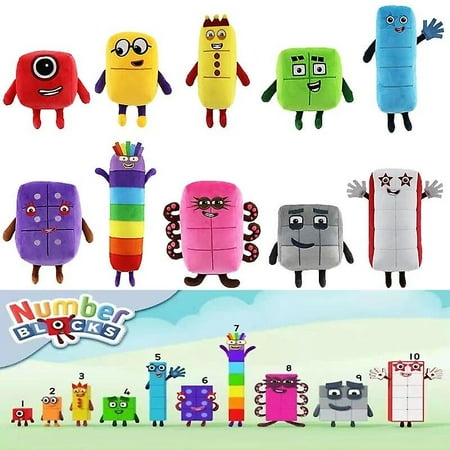10pcs/set Numberblocks Plush Toys Educational Stuffed Number Blocks ...