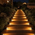 6PC Triangular Solar Step Lights Outdoor, Motion Sensor LED Solar ...