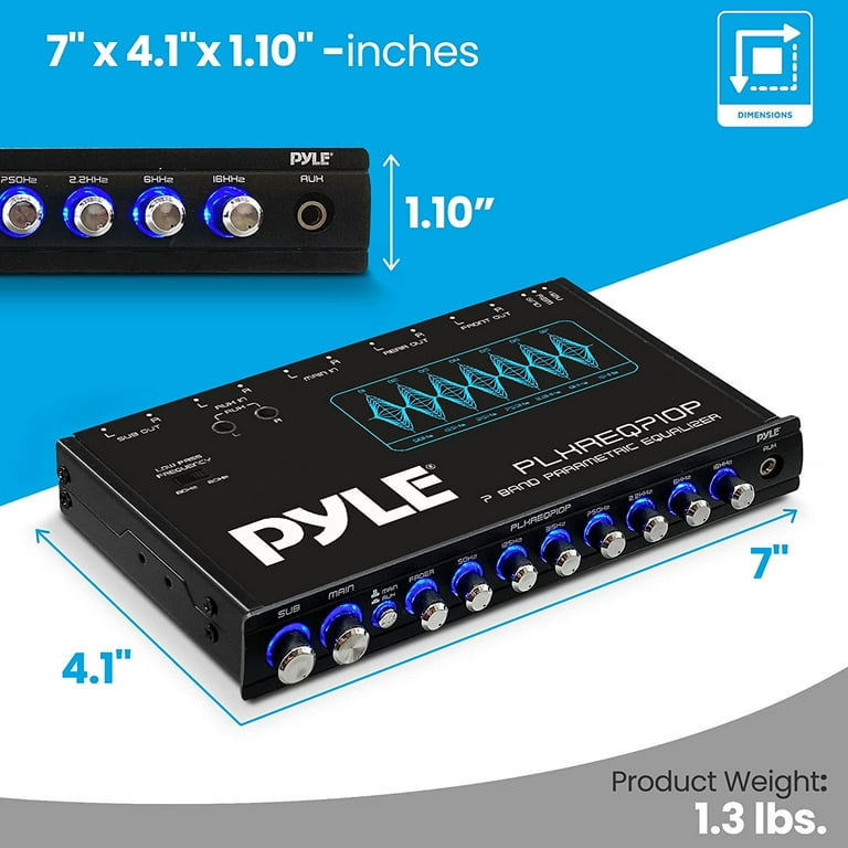 Car Audio Crossover Pyle Parametric Equalizer With Subwoofer - 5 Volt ...