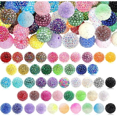 DESIGNICE 4Pcs Beads for Bracelets,Dual Color Shine Beads for Hair,Subtle Shade Cute Beads ...