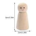 LEORX 6Pcs Peg Toy Wooden Peg Doll Beige Educational Toy Classroom ...