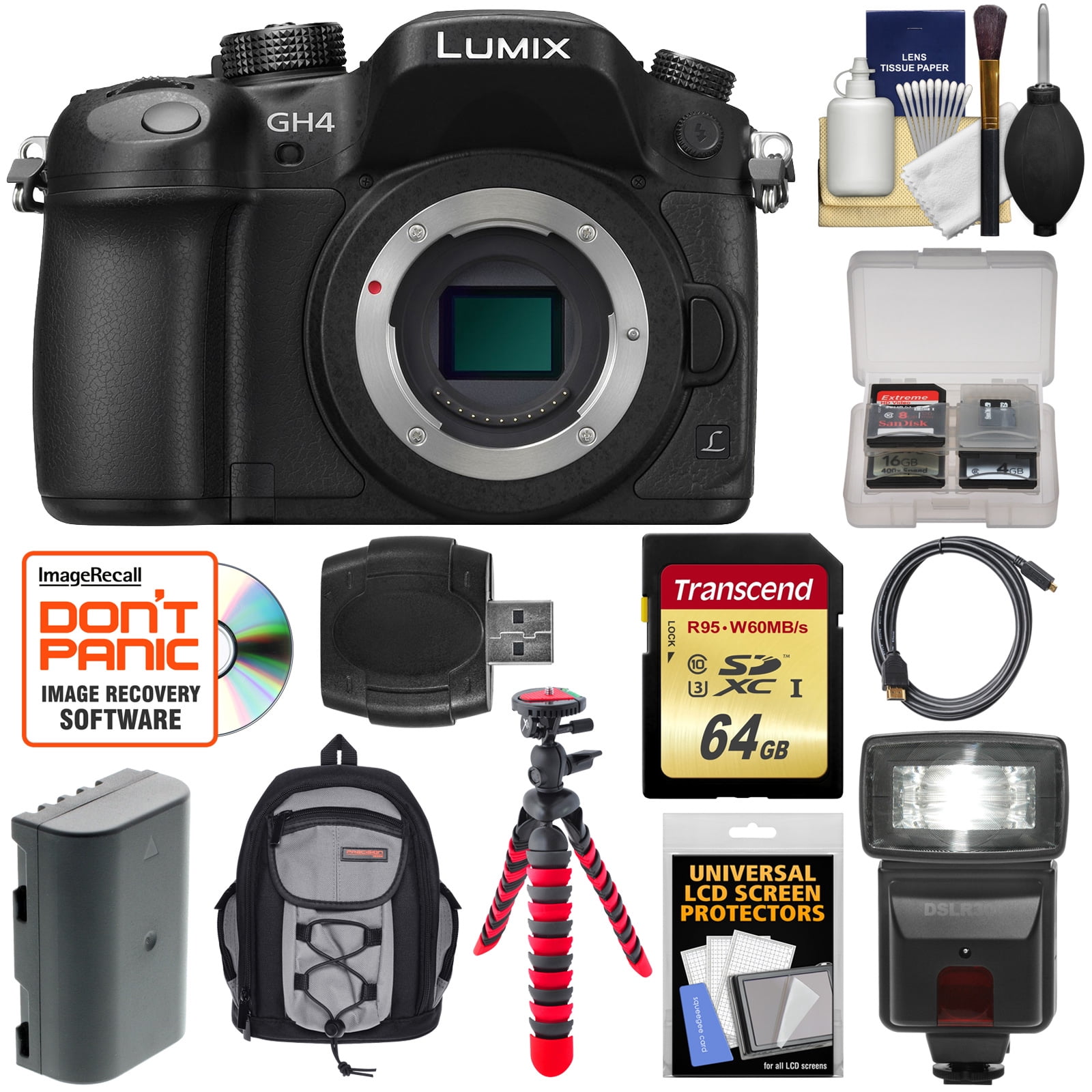 Panasonic Lumix DMC-GH4 4K Micro Four Thirds Digital Camera Body with ...