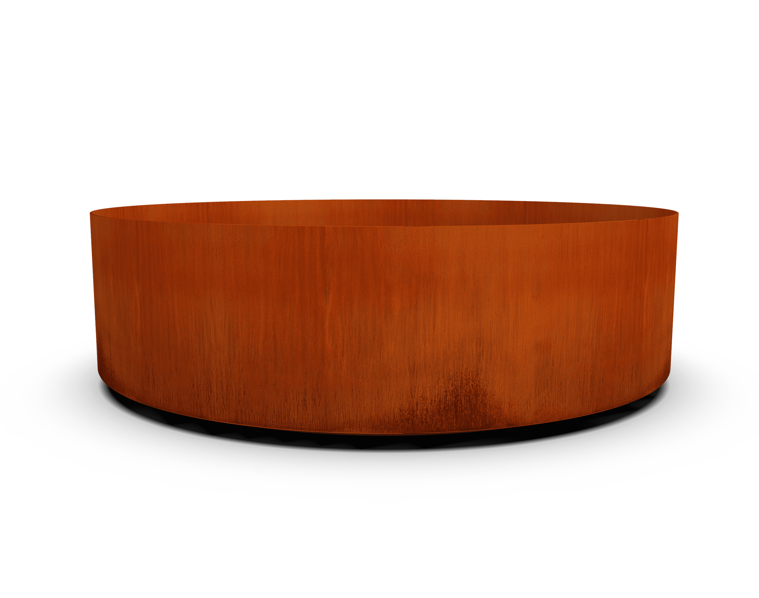 PLANTERCRAFT Corten Steel metal planter box, Round sizes, Modern garden ...