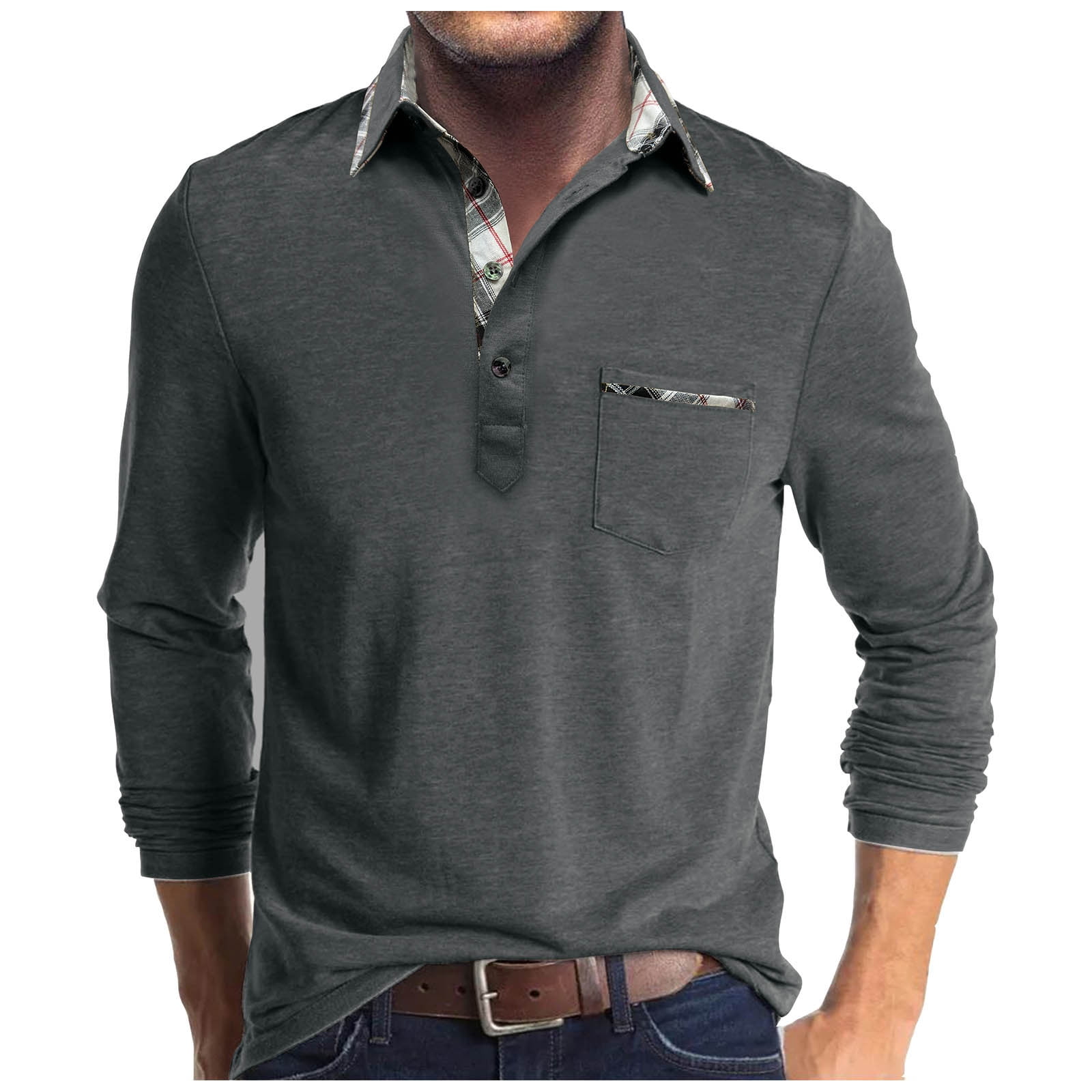 Click here for Aherbiu Golf Shirts For Men Long Sleeve Quick Dryi... prices