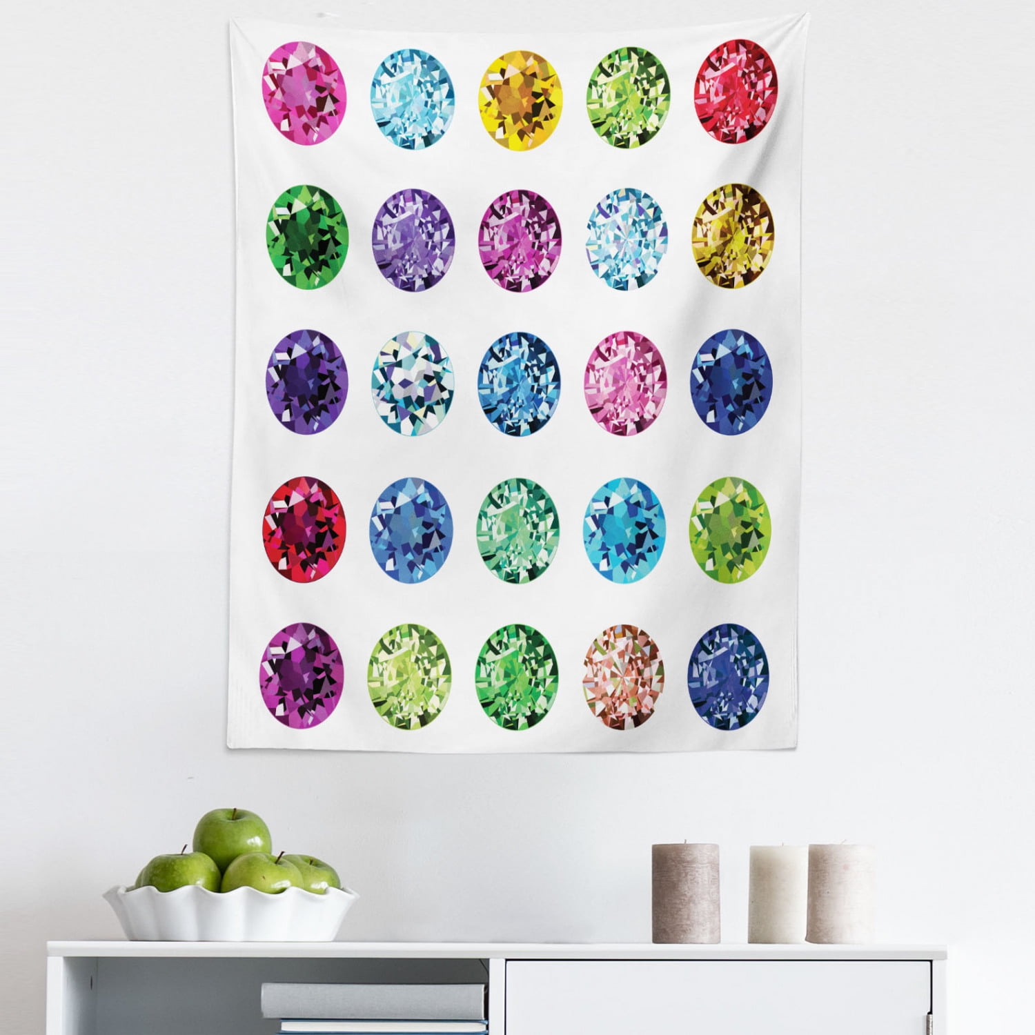 Colorful Tapestry, Round Oval Gems Diamonds Emerald Supreme Sublime ...