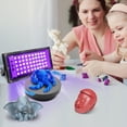1 Set 405nm UV Curing Light, 48 LED, 360° Rotating Turntable ...