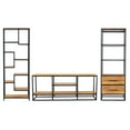 Hawthorne Collections Delancy Solid Mango Wood Bookcase - Brown ...