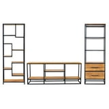 Hawthorne Collections Delancy Solid Mango Wood Bookcase - Brown ...