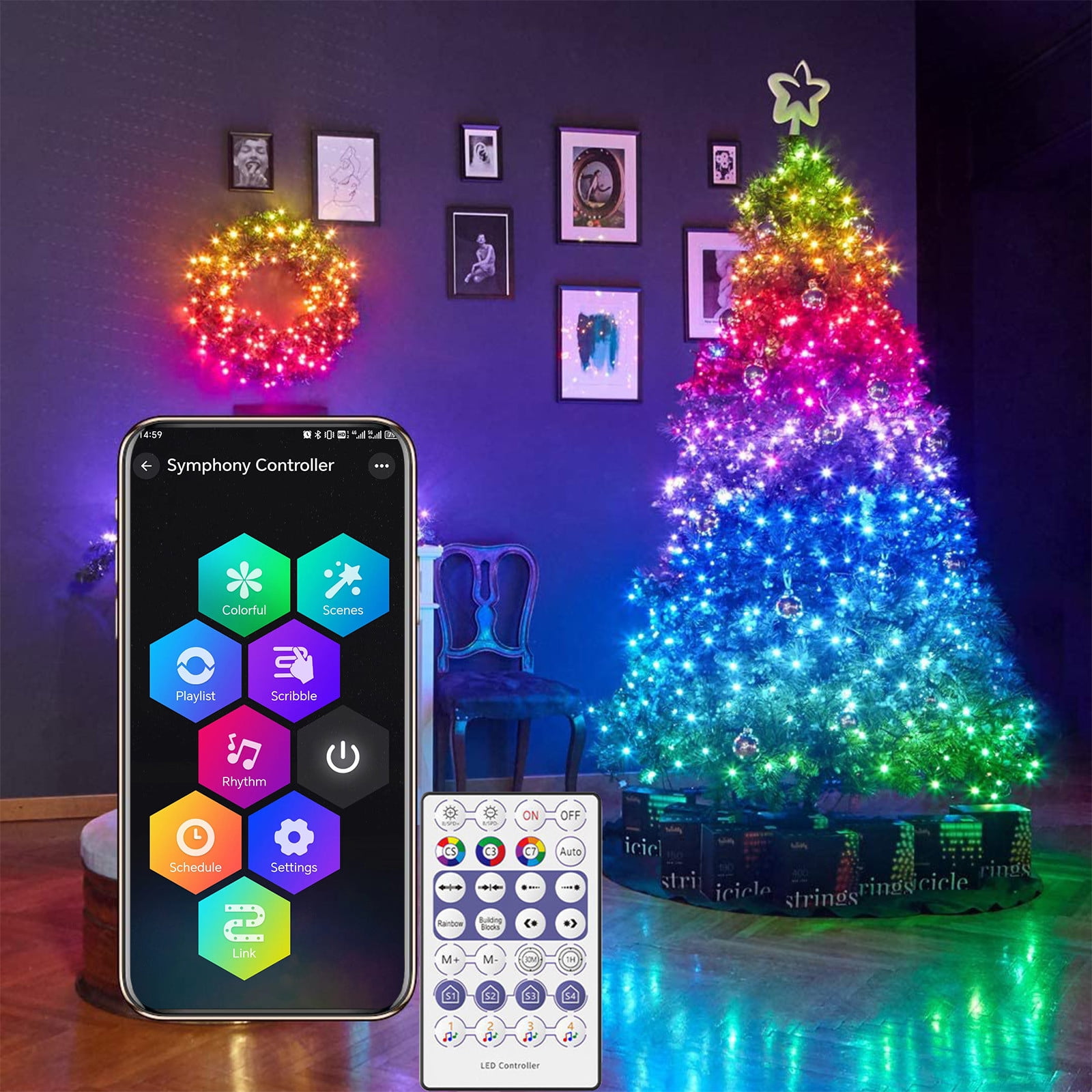 Click here for Smihono Christmas Strip Lights Smart Led Leather L... prices
