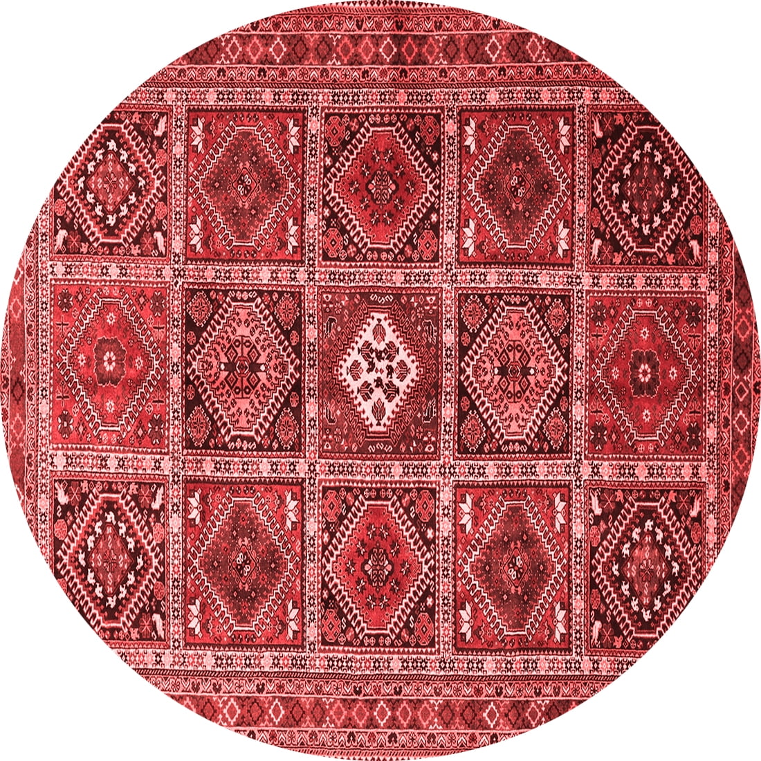 Ahgly Company Indoor Round Persian Red Traditional Area Rugs, 8' Round ...