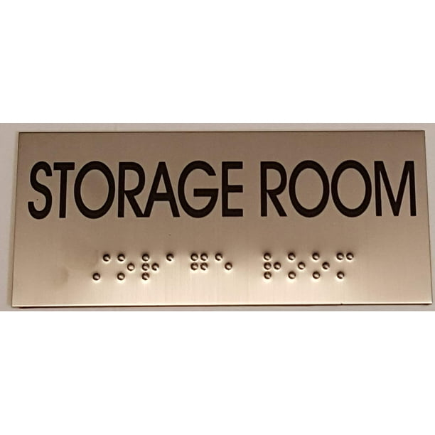 STORAGE ROOM SIGN - BRAILLE-STAINLESS STEEL ( Heavy Duty-Commercial Use ...