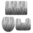 Gray Gradient Bathroom Rugs Set Modern Abstract Industrial Wall Texture ...