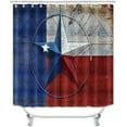 4PCS Western Shower Curtain Set, Vintage Texas Barn Star Brown Barn ...