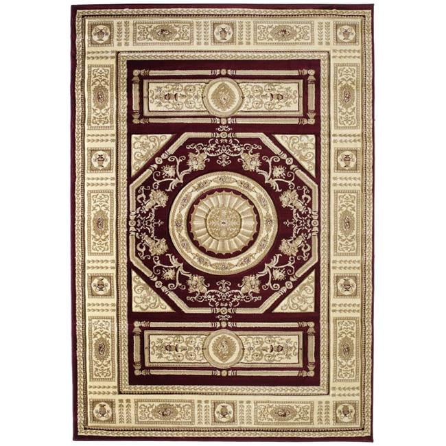63" x 90" x 0.47" Burgundy Polypropylene Area Rug - Walmart.com