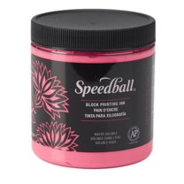 Speedball Block Printing Ink, Water-Based, 8 oz. Jar, Fluorescent ...
