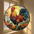 Farm Rooster Glass Window Hanging – Rustic Home Decor2101 - Walmart.com