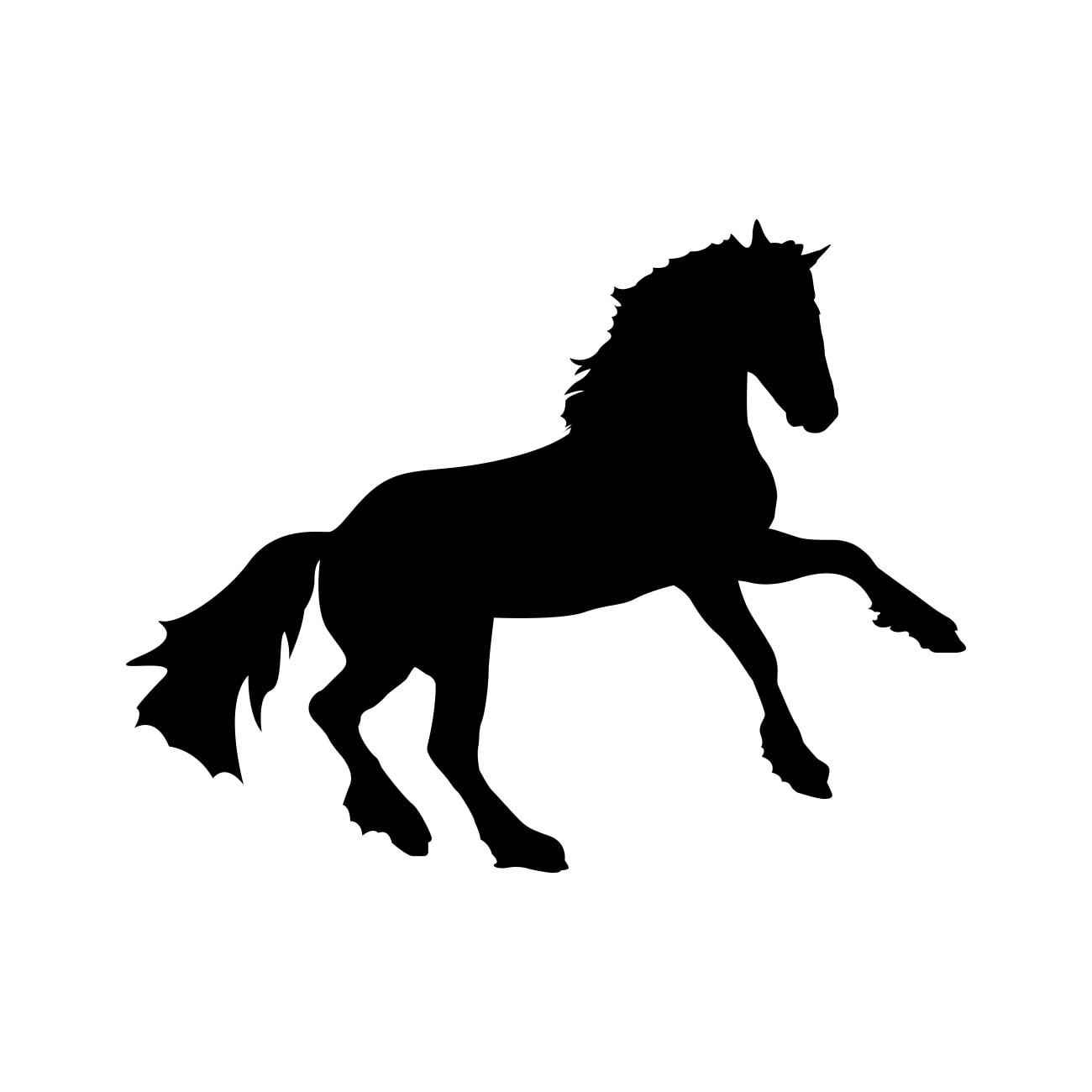 Horse Stallion Mare Galloping Sticker Decal Die Cut - Self Adhesive ...
