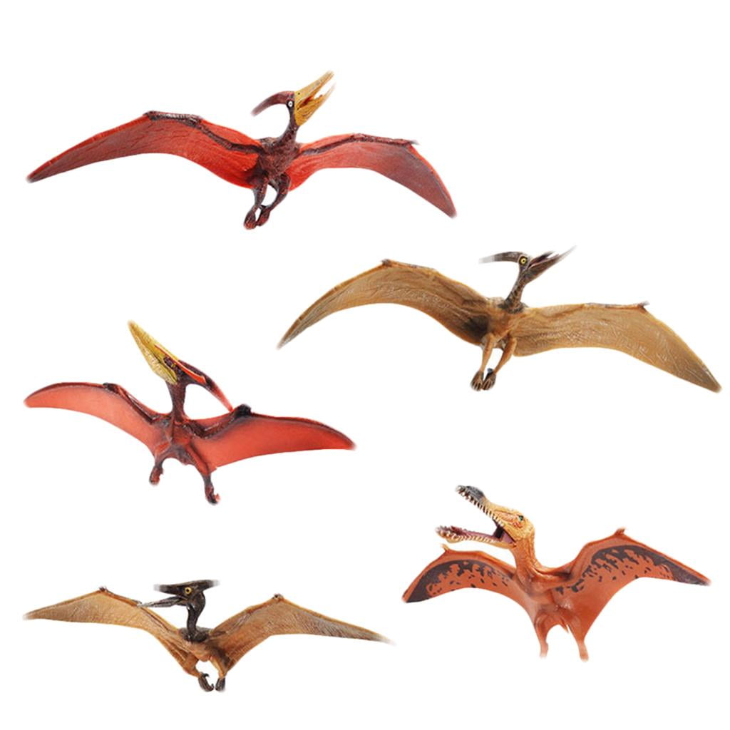 6pcs/set Lifelike Dinosaur Pterosaur Figures Toys Jungle Decoration ...