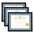Universal Document Frames, Plastic, 8.5 x 10 Insert, Black/Gold, 3/Pack ...