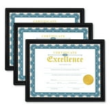 Universal Document Frames, Plastic, 8.5 x 10 Insert, Black/Gold, 3/Pack ...