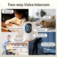 360° Pan WiFi Home Security Camera, 1080P Dual Light Night Vision,AI ...