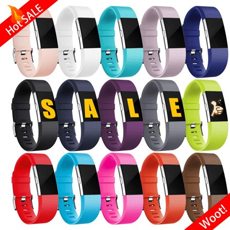 15 Pack Silicone Replacement Bands Compatible for Fitbit Charge 2 Women ...