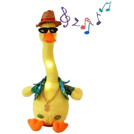 HTCM Electric Duck Doll Musical Plush Animal Toy Singing Waving Duck ...