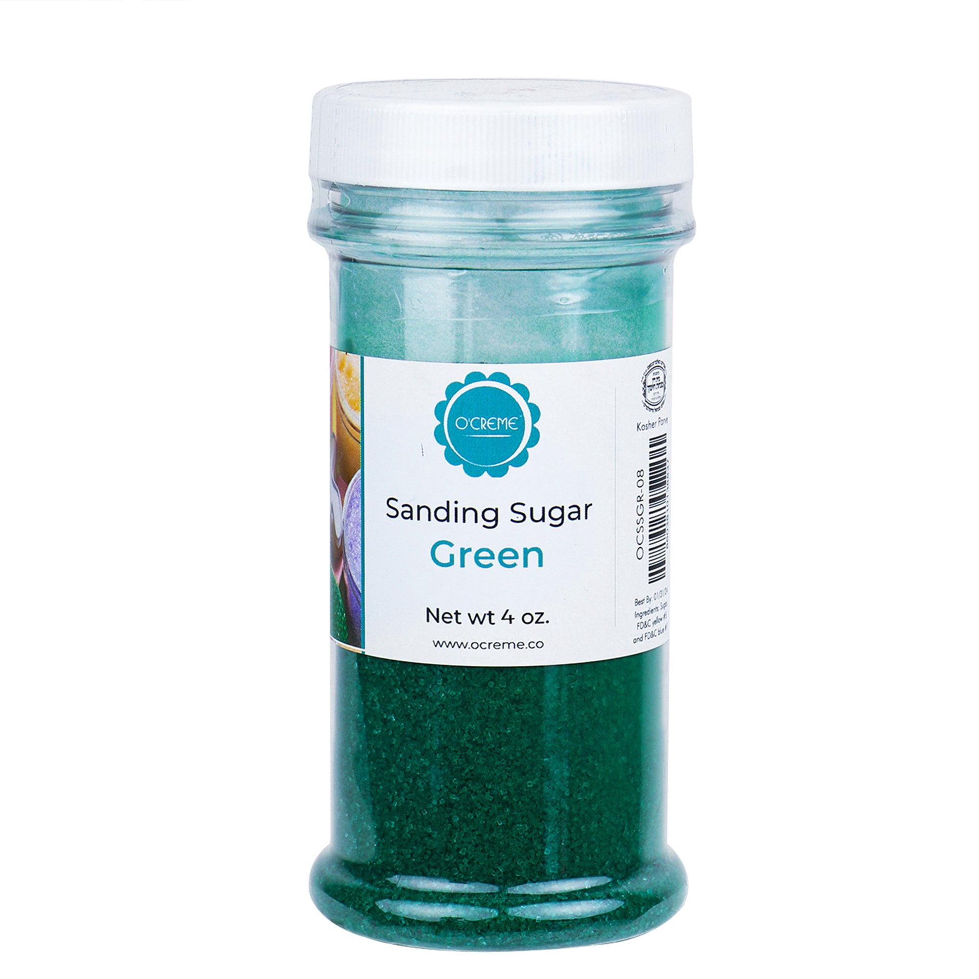OCreme Sanding Sugar for Cookie or Cupcake Decorations - 4 Ounce, Green ...