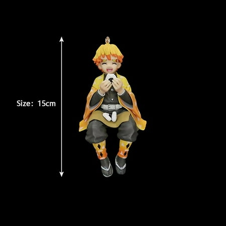 Premium Figure Anime Tanjirou Agatsuma Zenitsu Eat Rice Balls Pvc ...