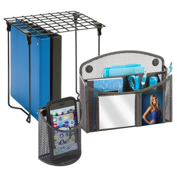 3-Pc Locker Organization Kit in Black - Walmart.com