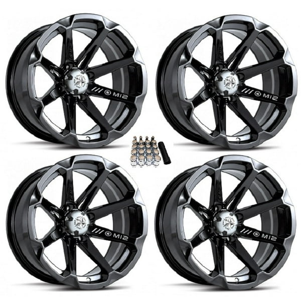 MSA M12 Diesel UTV Wheels/Rims Black 15" Polaris RZR 1000 XP / Ranger ...