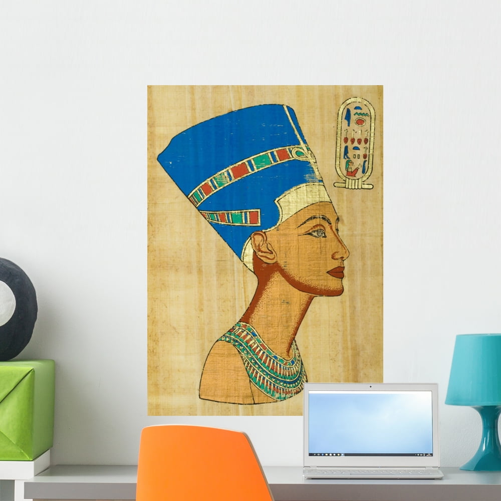 Egyptian Papyrus Portrait Wall Mural Decal by Wallmonkeys Vinyl Peel ...