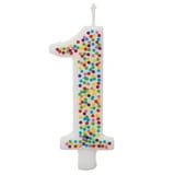 Great Value Multicolor Birthday Party Number 1 Candle for Celebrations ...