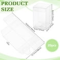 20Pcs Clear Gift Boxes with Film Rectangle Transparent PVC Favor Boxes ...