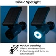 Bell + Howell Bionic Spotlight, 25 ft. Motion Sensor, Solar Sun Panels ...
