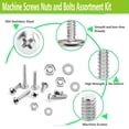 351Pcs #6-32#8-32#10-24 Machine Screws Nuts and Bolts Assortment Kit ...