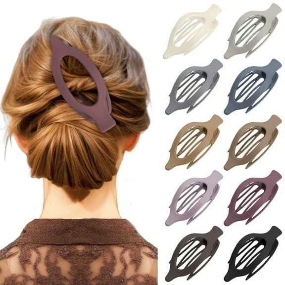 Flat Hair Claw Clips for Women Girls, French Strong Hold Hair Barrettes ...