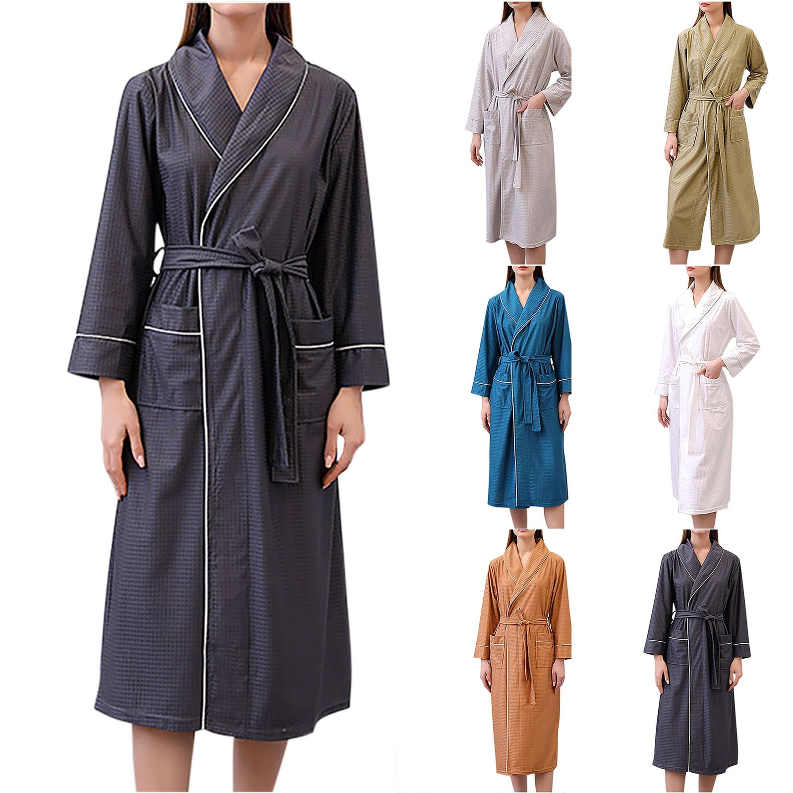 Click here for Cflvaek Plus Size Robes For Women Cozy Waffle Knit... prices