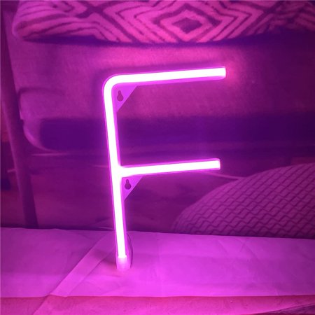 Letter Neon Signs Led Pink Neon Light up Decorative Art Lights Battery/USB Operated Marquee ...