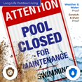 Pool Closed for Maintenance, No Swimming Sign, Pool Sign, - Walmart.com