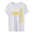 CYYOLLPF Class of 2026 Graduate T-shirt Womens Blouse Crew Scoop Neck ...
