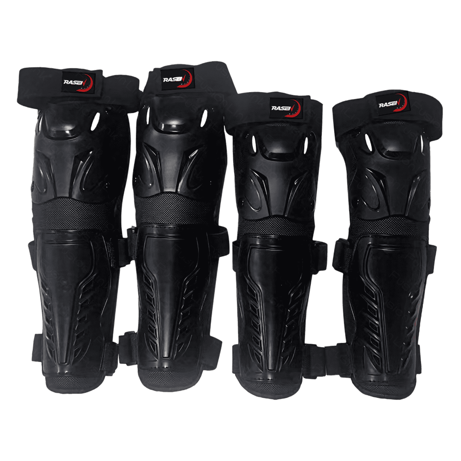 Conjunto de coderas y rodilleras anticaída ajustables para moto Rasen negro | Bodega Aurrera en ...