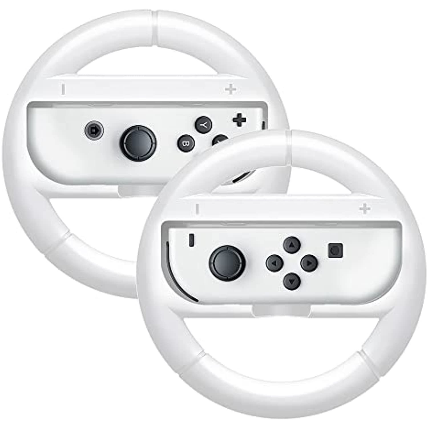 Nintendo Switch Joy-Con Wheel White & White 2 Pack - Walmart.com