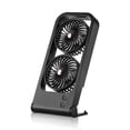 RRJ 2Pcs Double Head Portable Desk Fan, Wall Mounted Quiet Air ...