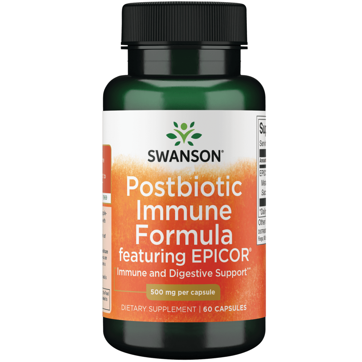 Swanson Postbiotic Immune Formula Featuring Epicor 500 mg 60 Caps ...