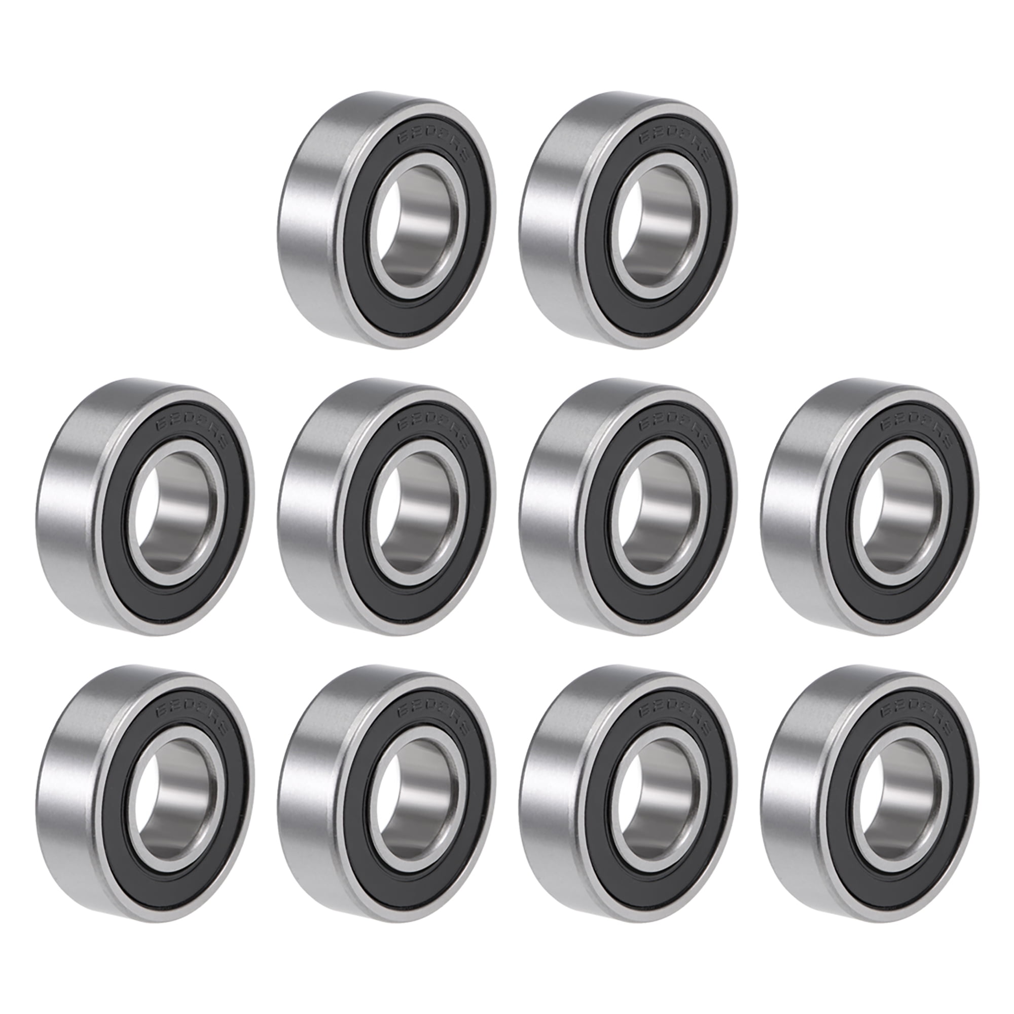 6202-5/8-2RS Deep Groove Ball Bearing, 5/8"x35mmx11mm Sealed Z2 Lever ...